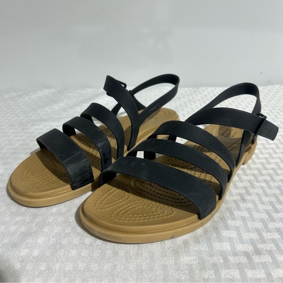 CROCS | Shoes | Crocs Tulum Sandals Blacktan Iconic Comfort Woman Size ...